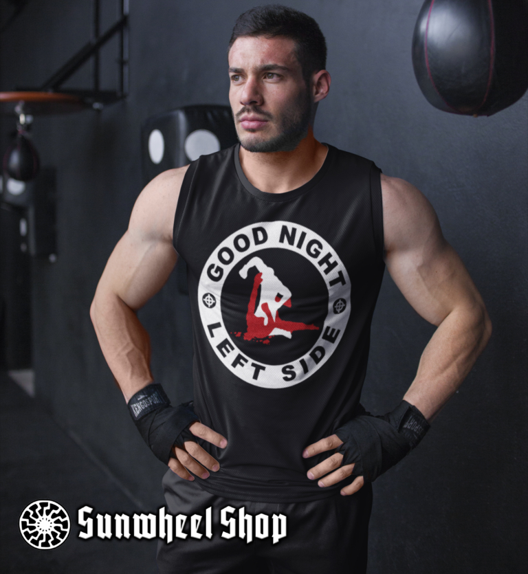 Good Night Left Side Sleeveless Shirt – Sunwheel Shop