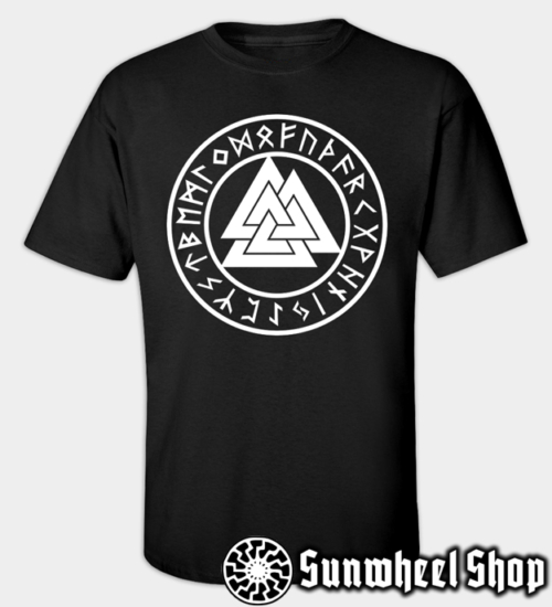 Valknut Circle T-Shirt – Sunwheel Shop