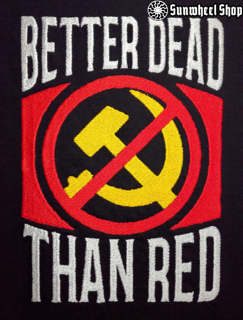 Anti-Communist Embroidered T-Shirt – Sunwheel Shop