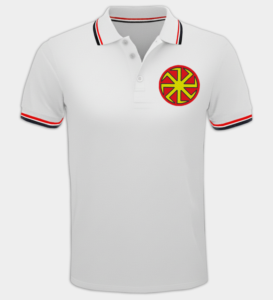 Kolovrat Embroidered Polo Shirt – Sunwheel Shop