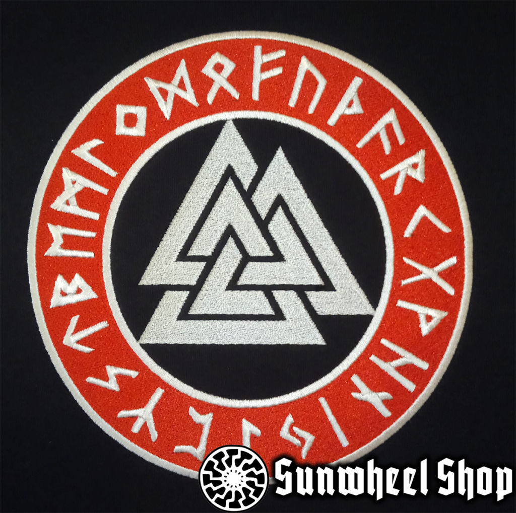 Valknut Circle Embroidered Sweatshirt – Sunwheel Shop