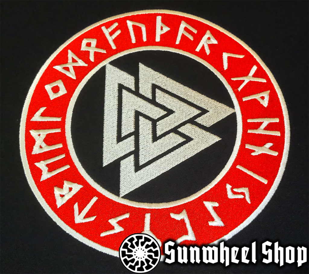 Valknut Circle Embroidered Sweatshirt – Sunwheel Shop