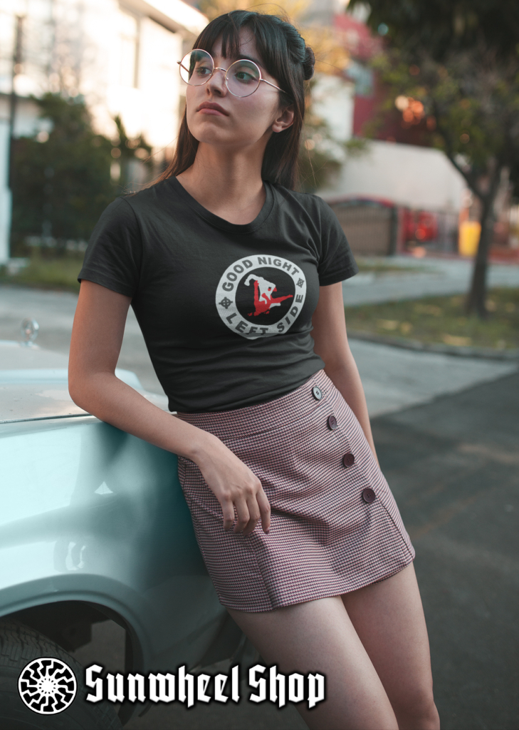 Good Night Left Side Embroidered T-Shirt – Sunwheel Shop