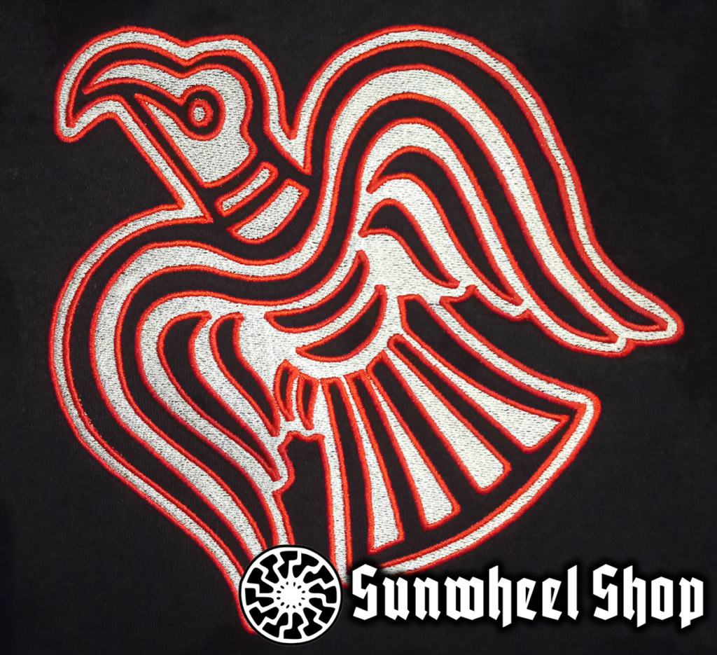 Viking Raven Banner Embroidered Hoodie – Sunwheel Shop