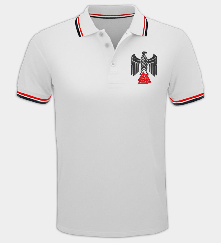 Wotanist Adler Embroidered Polo Shirt – Sunwheel Shop