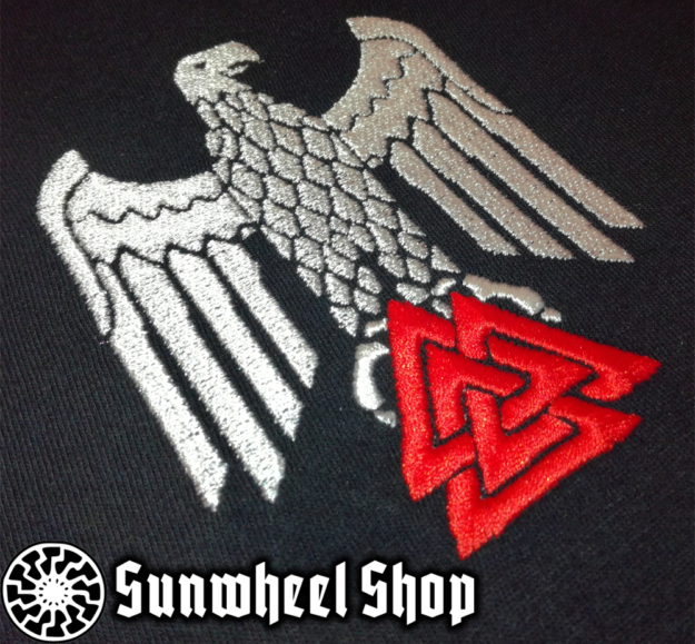 Odinist Eagle Embroidered T-Shirt – Sunwheel Shop