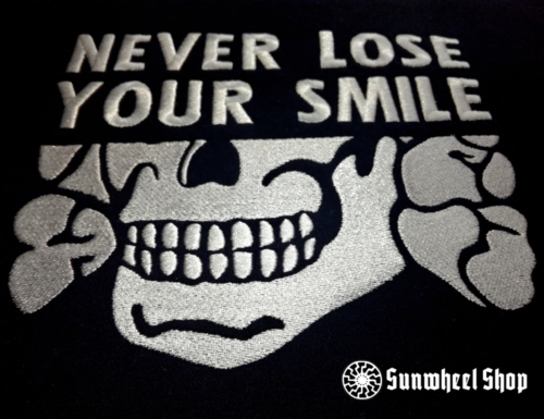 Totenkopf Smile Embroidered T-Shirt – Sunwheel Shop