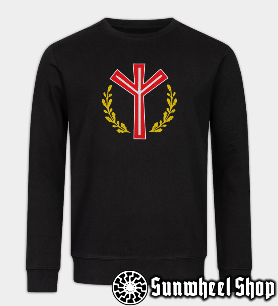 Algiz Rune Embroidered Sweatshirt – Sunwheel Shop