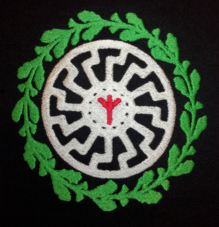 Algiz Sonnenrad Embroidered T-Shirt – Sunwheel Shop