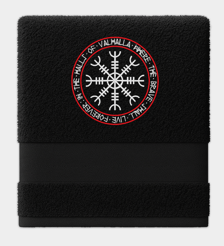 Halls of Valhalla Embroidered Towel – Sunwheel Shop