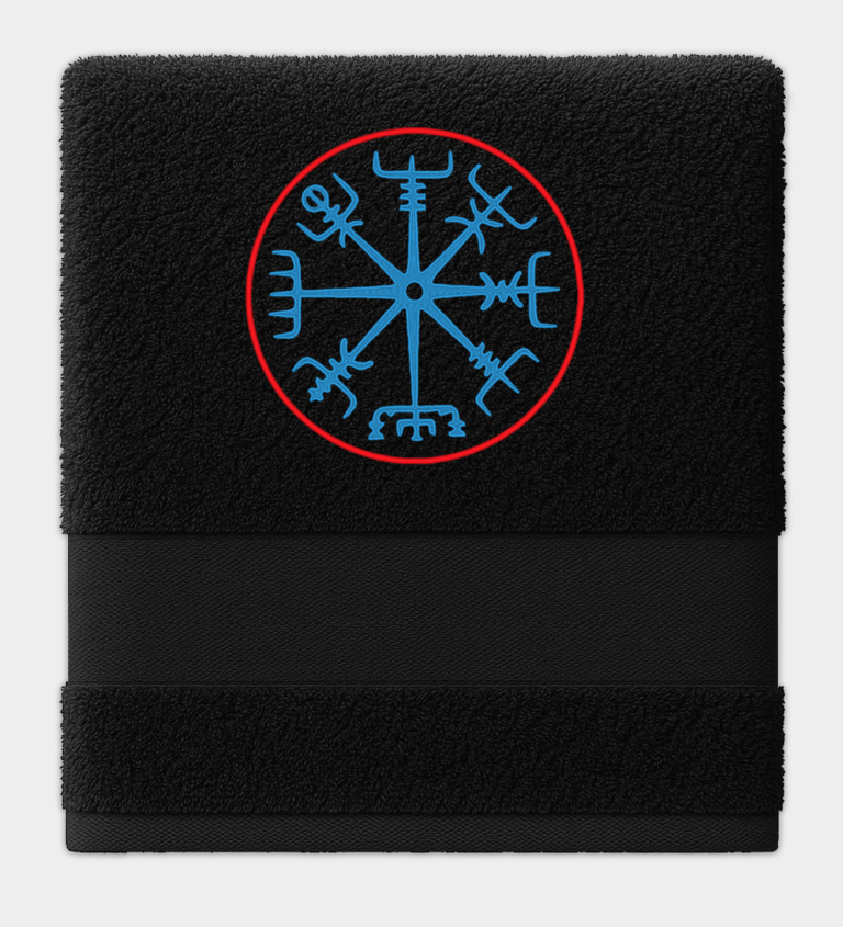 Vegvísir Embroidered Towel – Sunwheel Shop