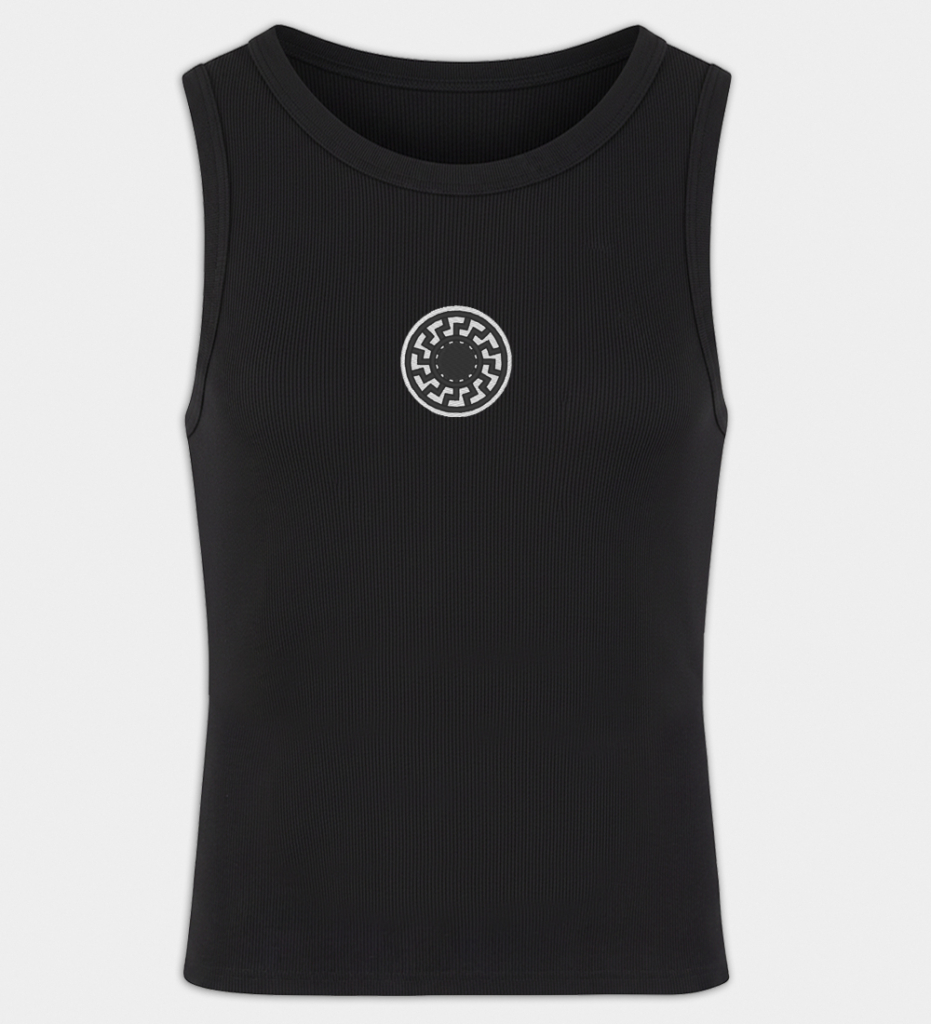 Black Sun Embroidered Men’s Tank Top – Sunwheel Shop