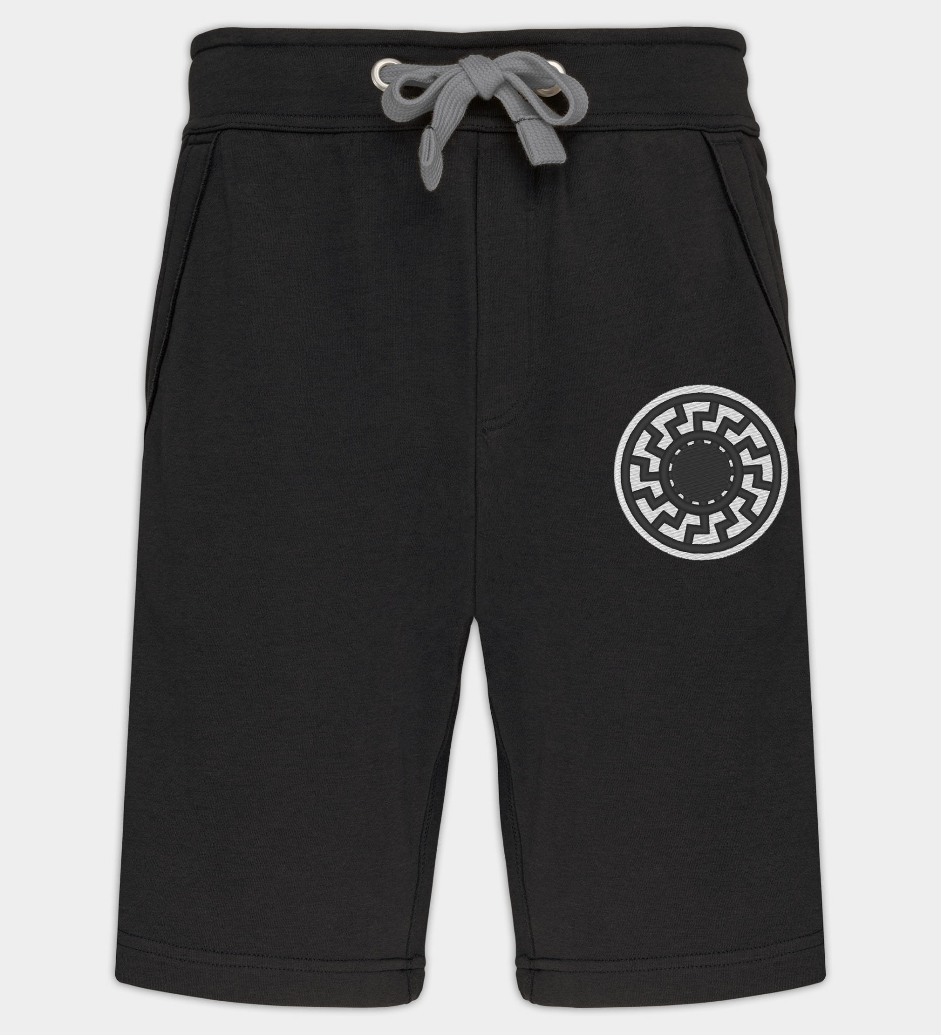 Black Sun Embroidered Bermuda Shorts – Sunwheel Shop