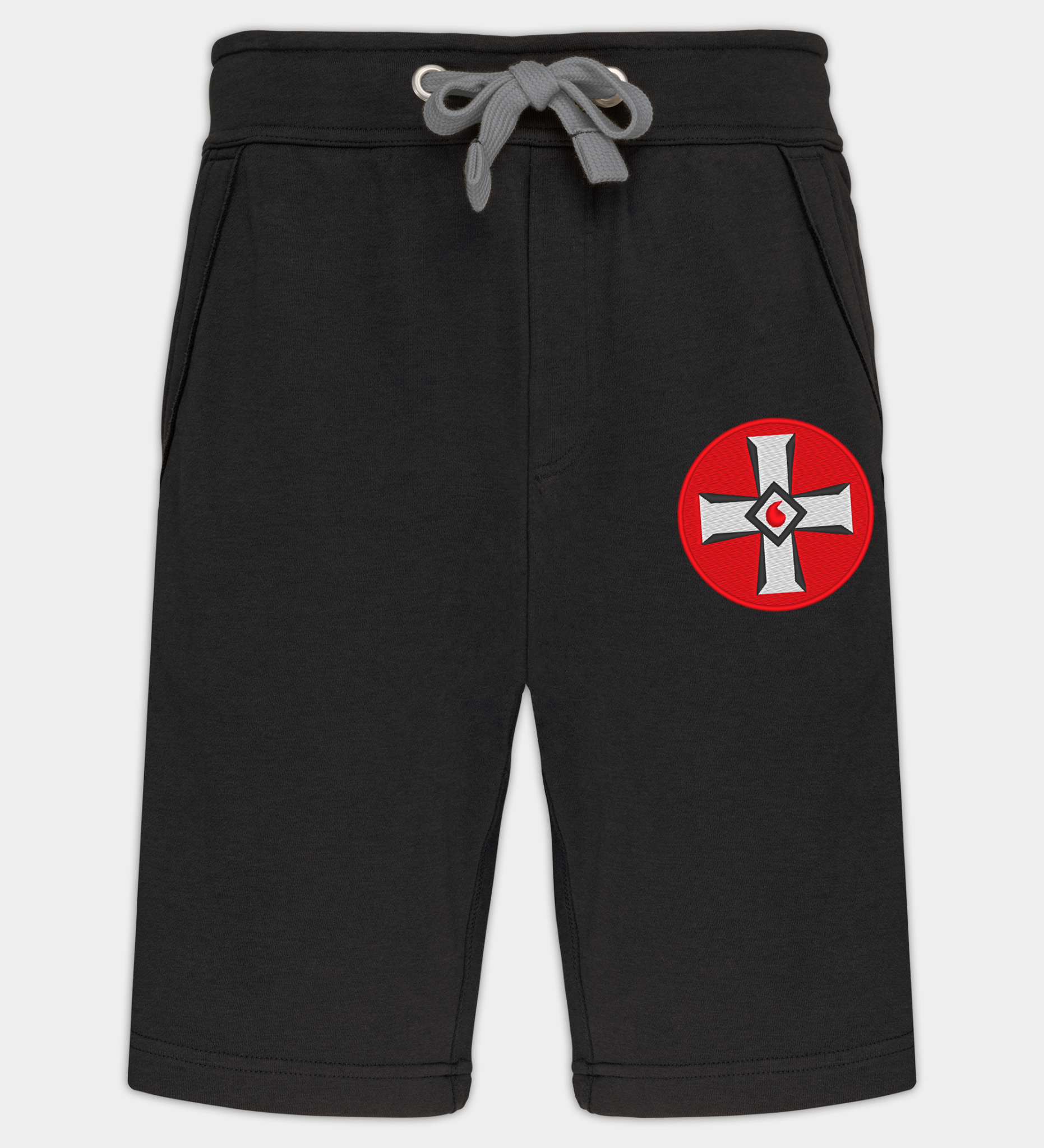 Blood Drop Cross Embroidered Bermuda Shorts – Sunwheel Shop